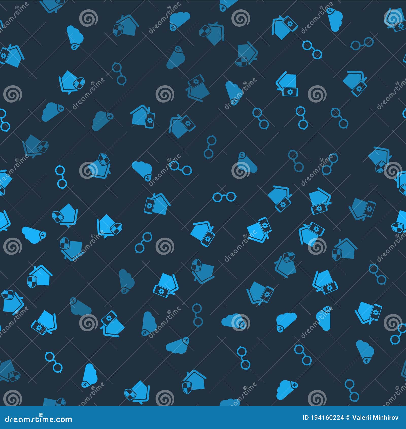 Set Humidity, Smart Home Remote Control System, Glasses and House Under ...