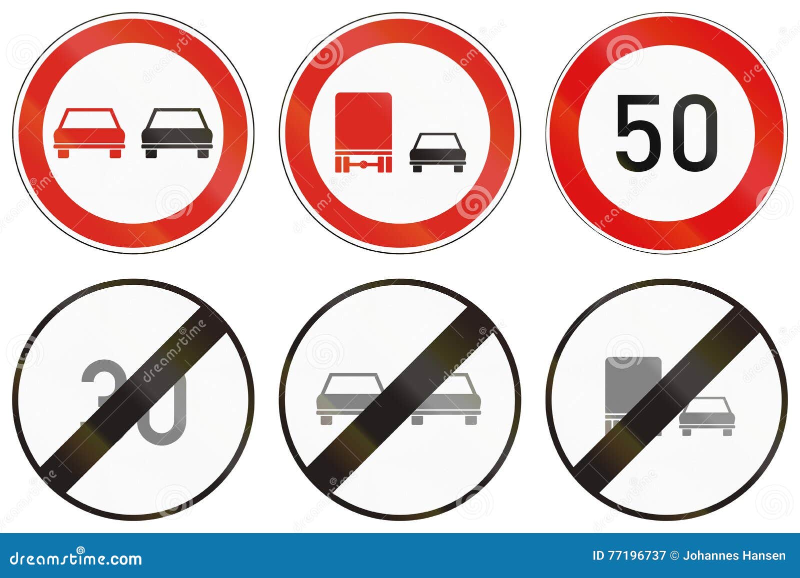 Set of Hungarian Regulatory Road Signs Stock Illustration ...
