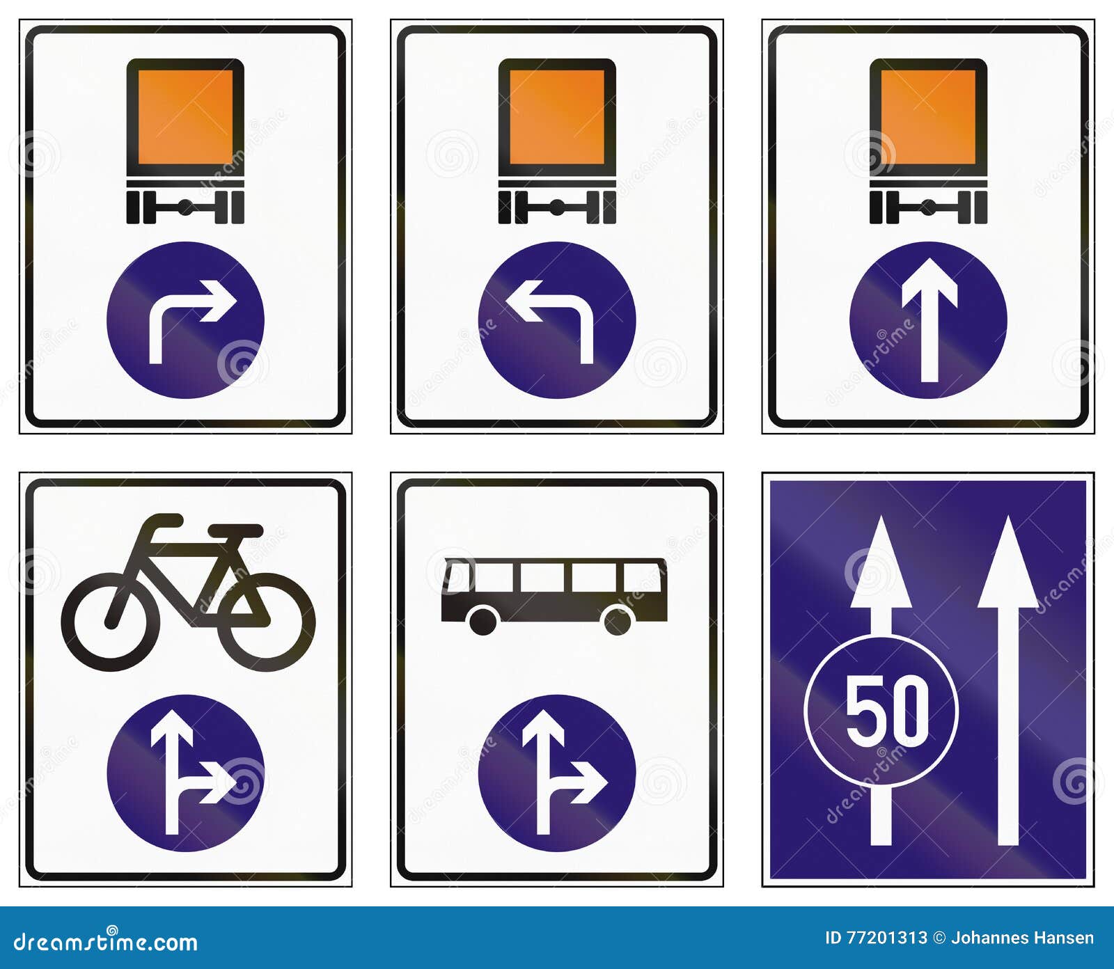 Set Of Hungarian Regulatory Road Signs Royalty-Free Stock Photo ...