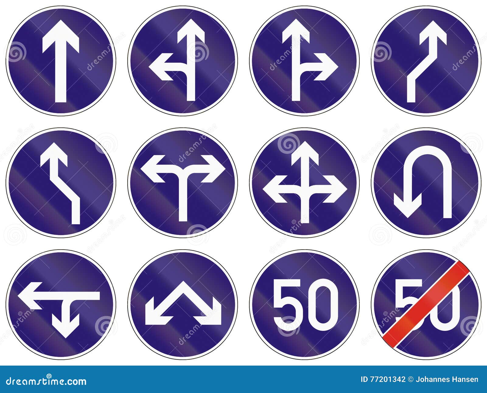 Set of Hungarian Regulatory Road Signs Stock Illustration ...