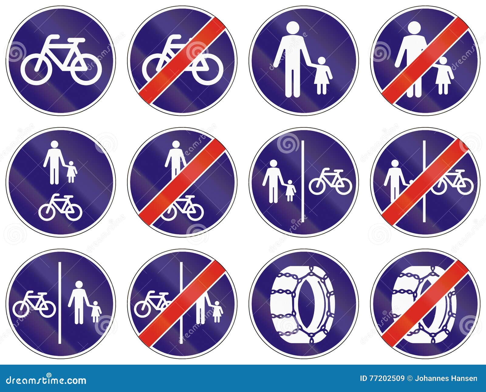 Set of Hungarian Regulatory Road Signs Stock Illustration ...