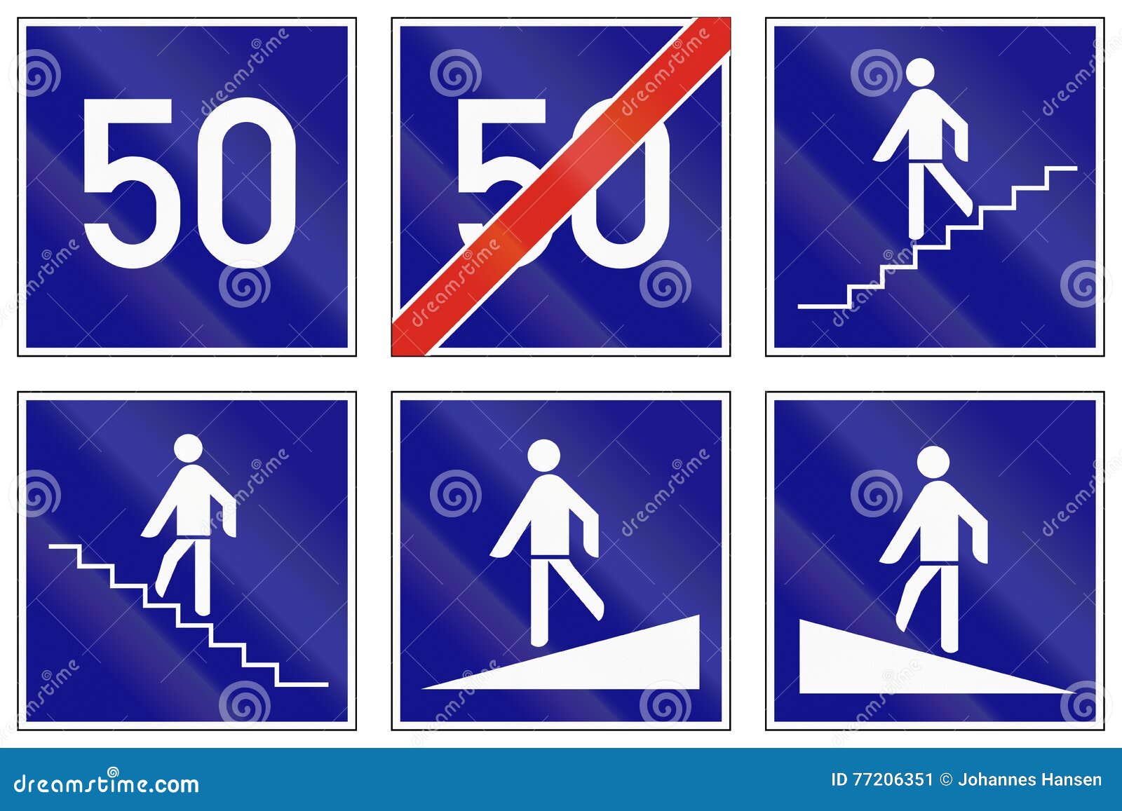 Set of Hungarian Regulatory Road Signs Stock Illustration ...