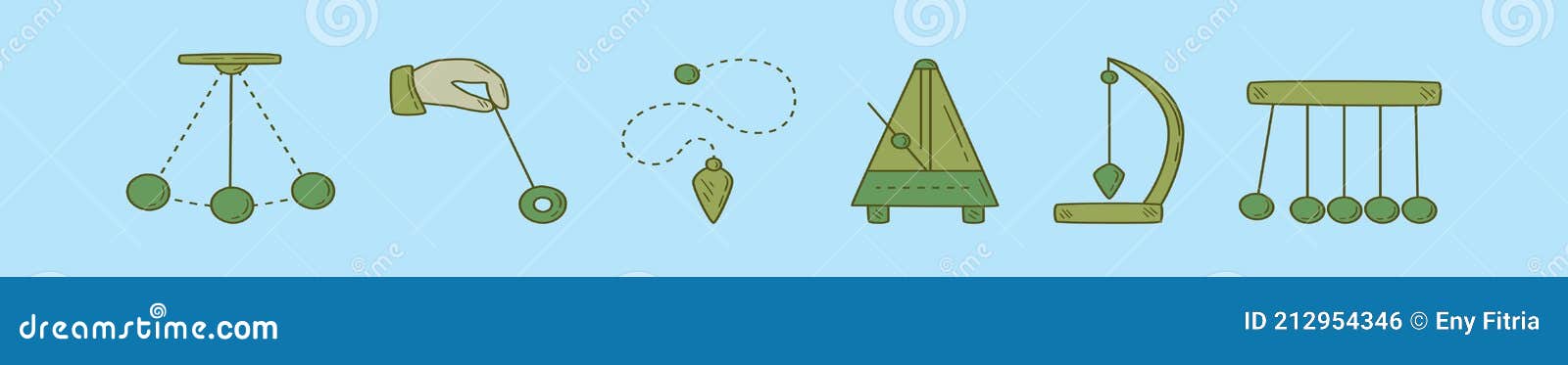 Set of Hypnosis Cartoon Icon Design Template with Various Models ...