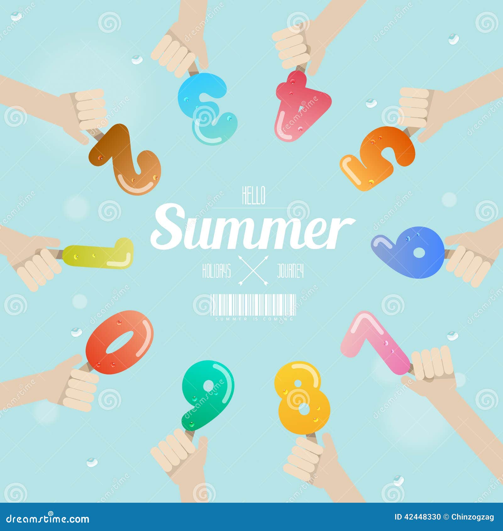 Ice Cream Number 2. Yellow Popsicle Alphabet. 3d Rendered Dessert ...