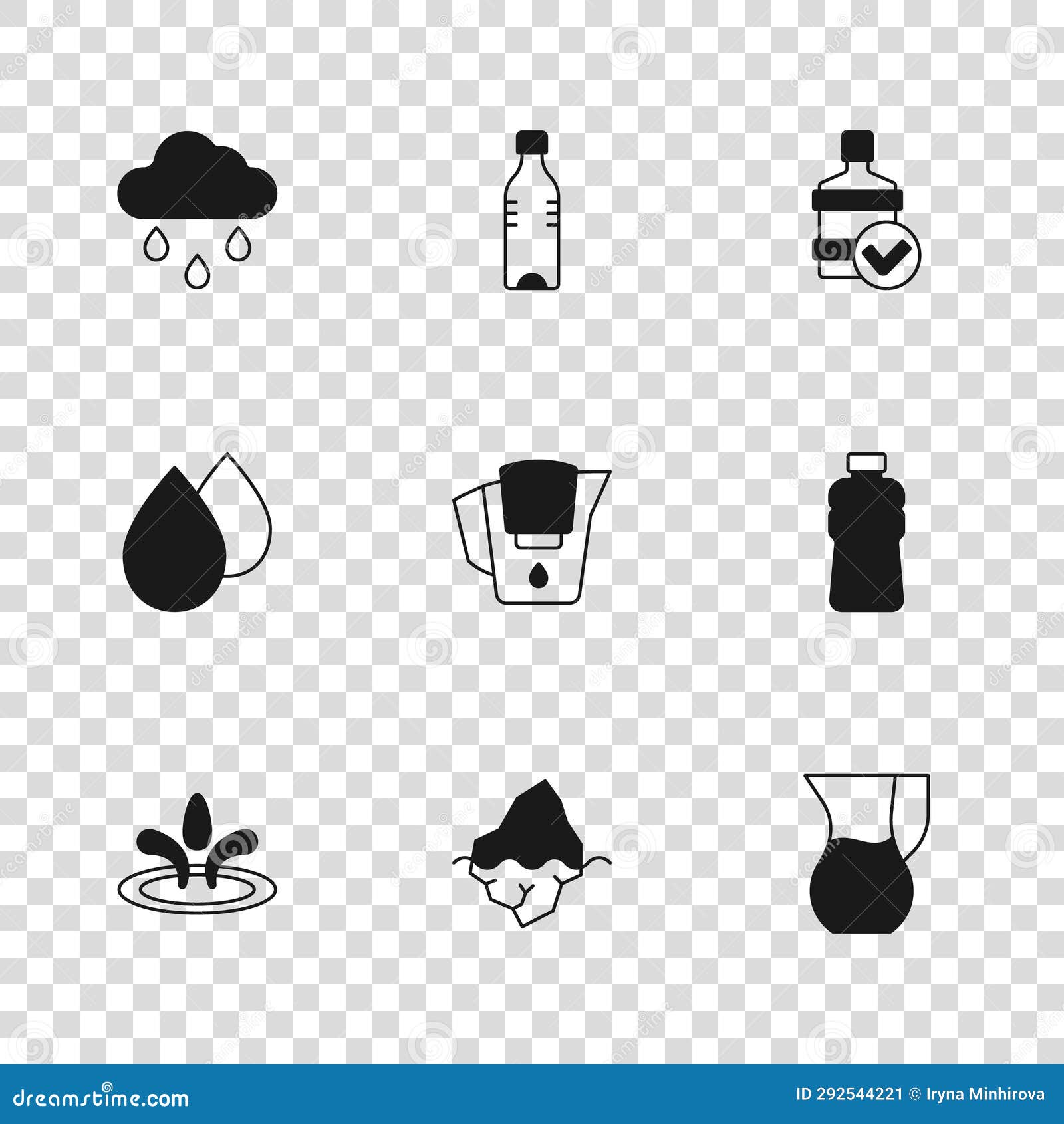 Set Iceberg, Bottle of Water, Jug Glass with, Water Jug Filter, Big ...