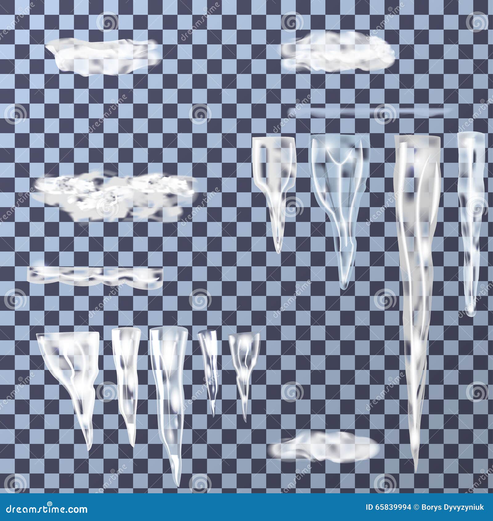 Set of icicles stock illustration. Illustration of january - 65839994
