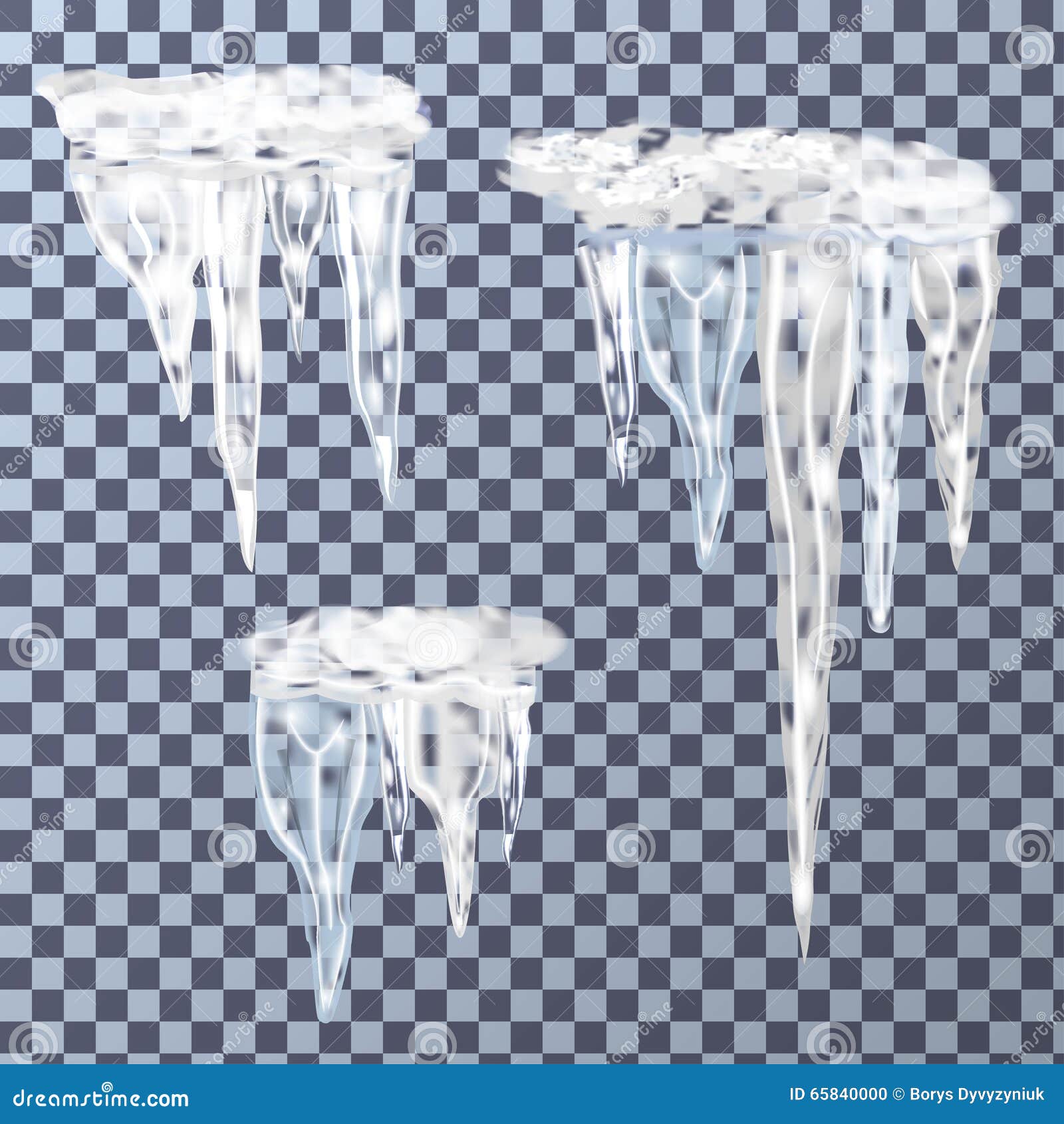 Set of icicles stock illustration. Illustration of freezer - 65840000
