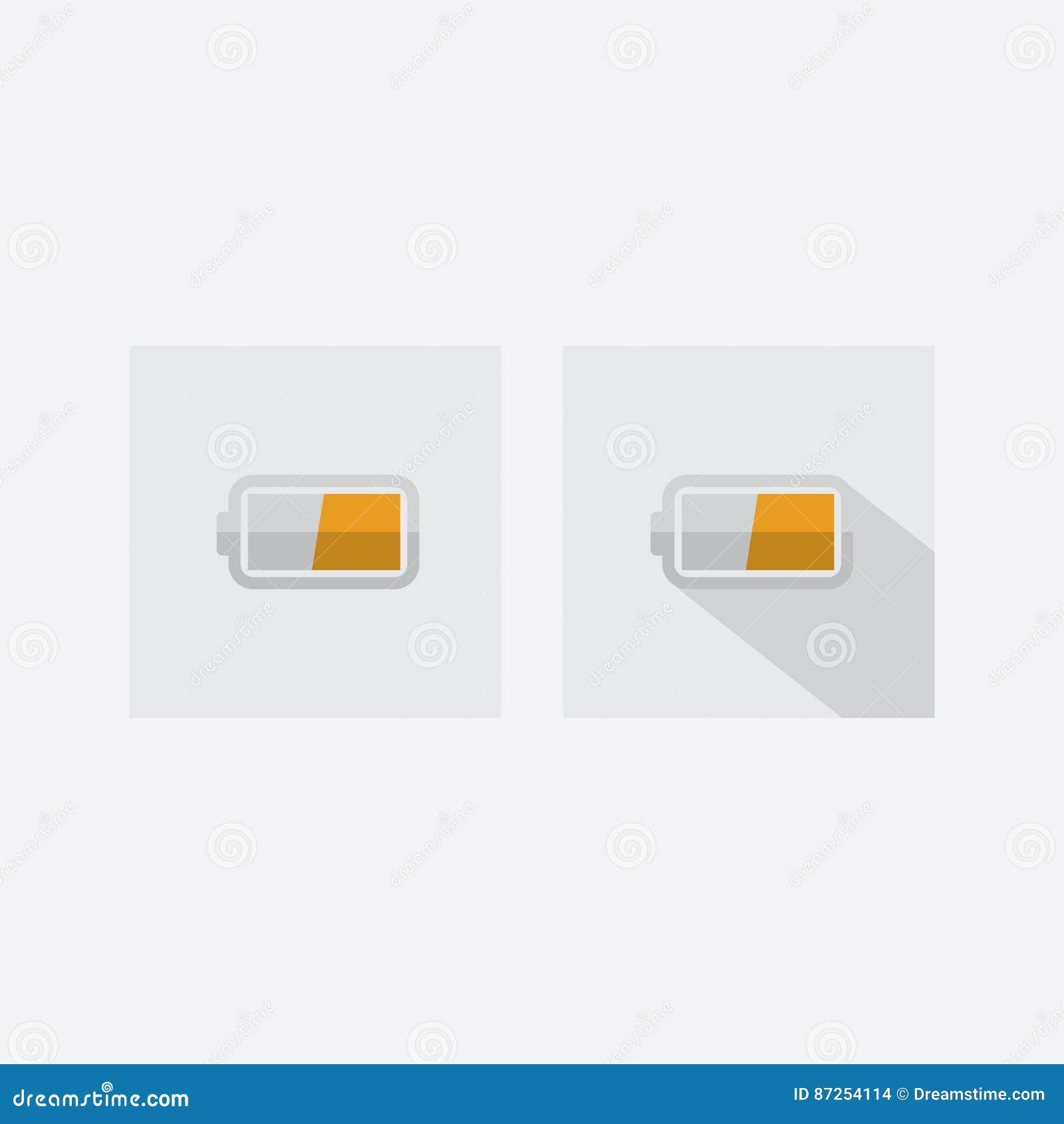 Battery Half Icon Or Logo In Pastel Color Cartoon Vector ...