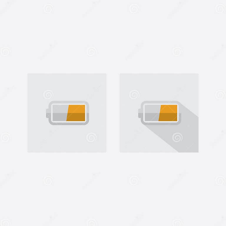 Set Icon Battery Half Charged Stock Vector - Illustration of battery ...