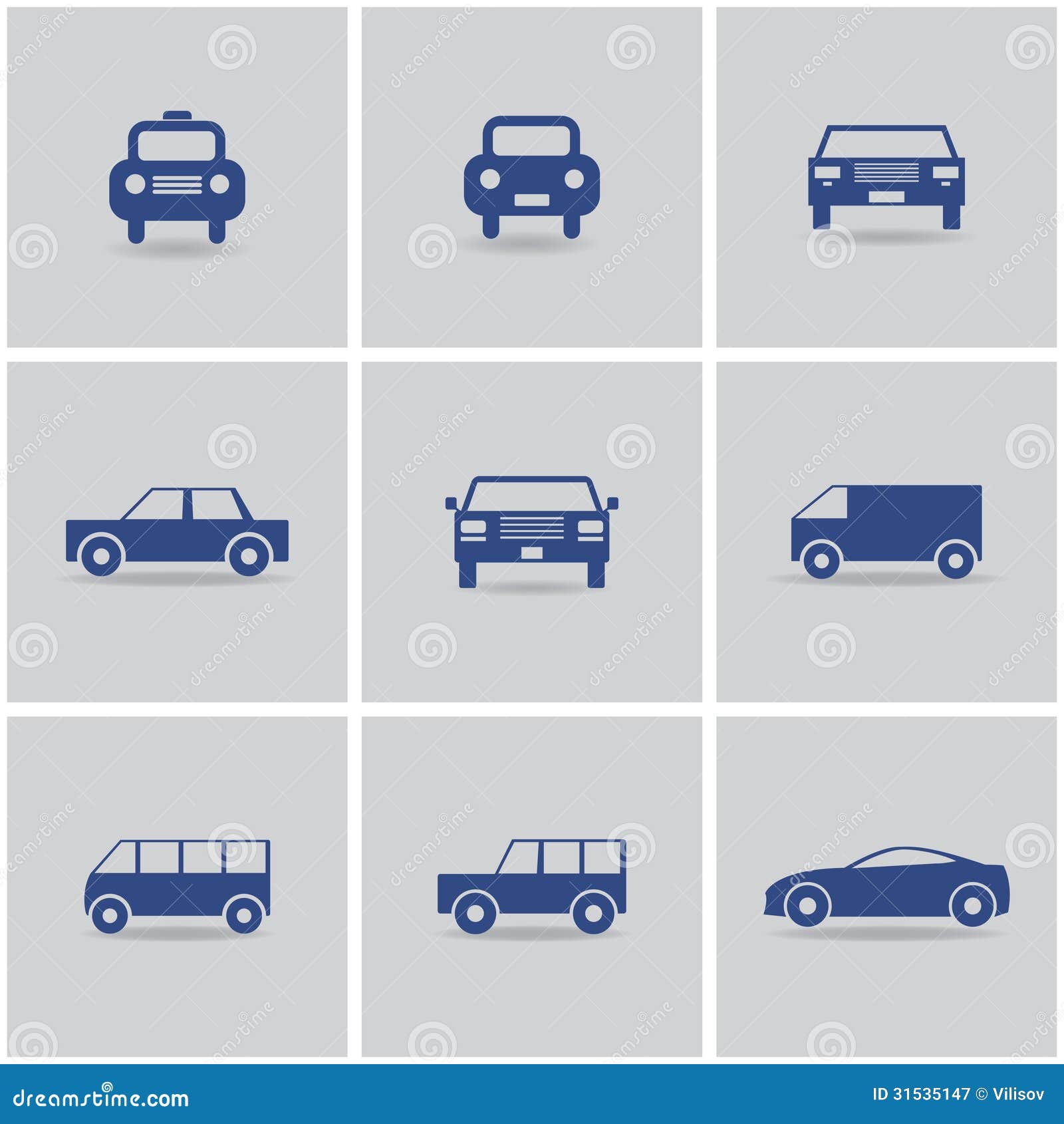Set of icon cars stock vector. Illustration of element - 31535147