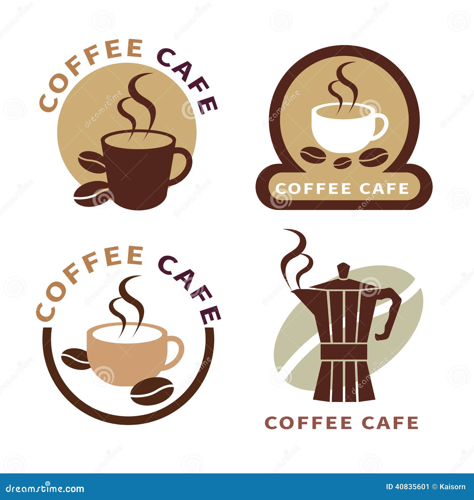 Set of Icon on Coffee Element Stock Vector - Illustration of brown ...