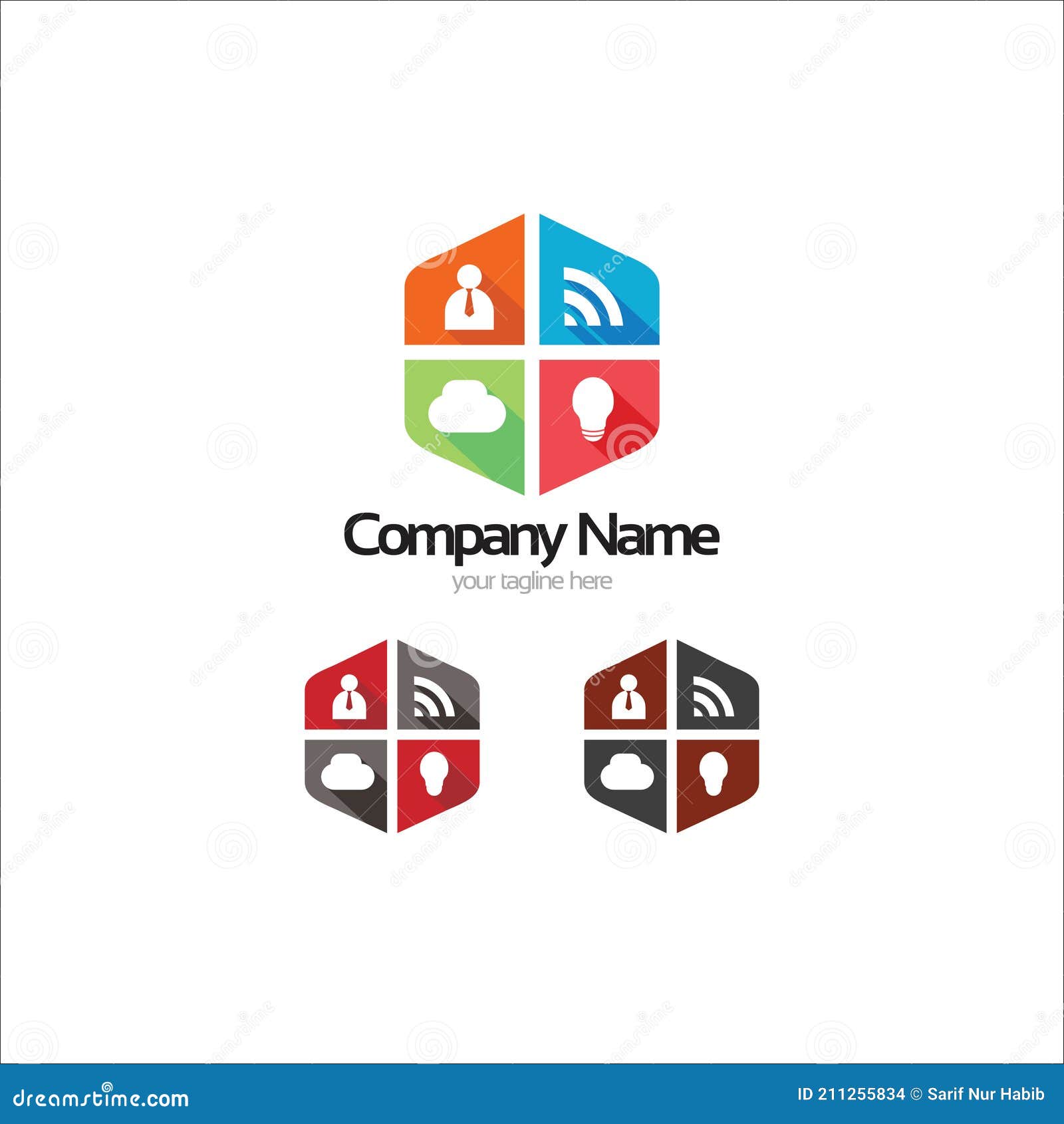 Set Icon Company Logo stock vector. Illustration of element - 211255834