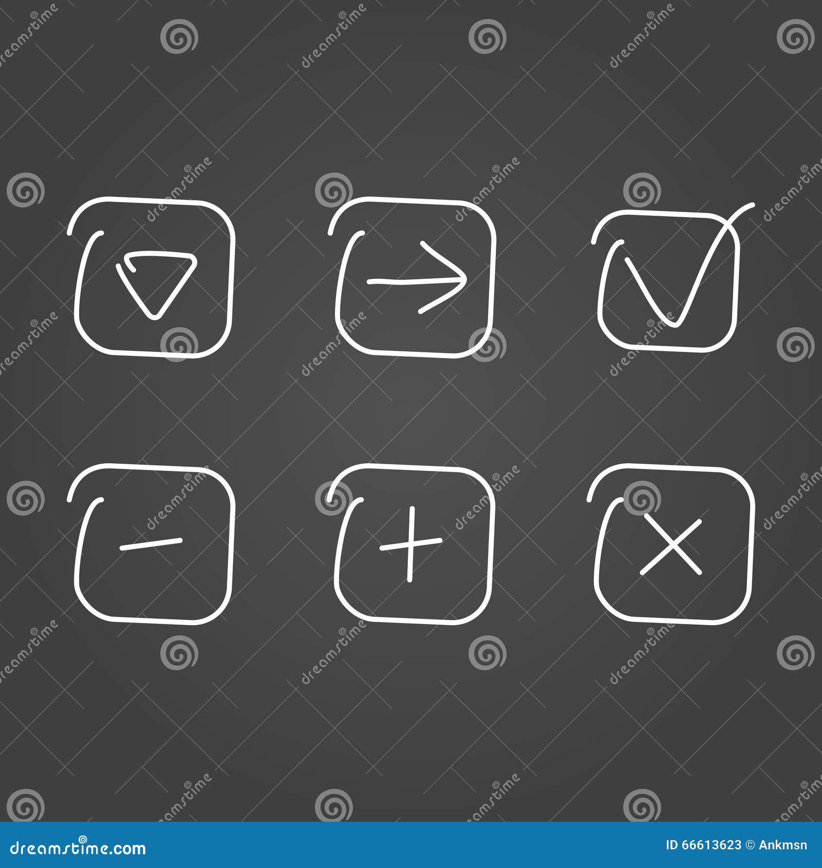 Set icon draw effect stock vector. Illustration of right - 66613623