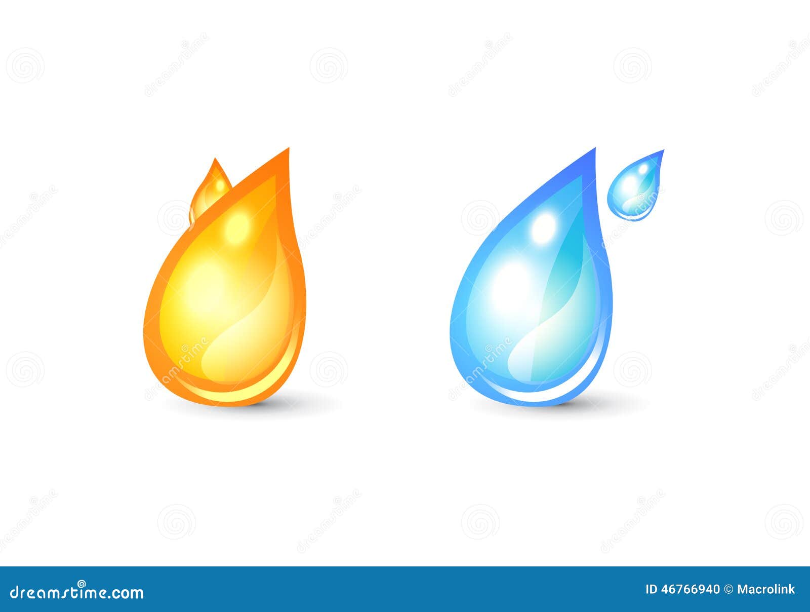 Set of Icon for Logo with Drop Shape Stock Vector - Illustration of ...