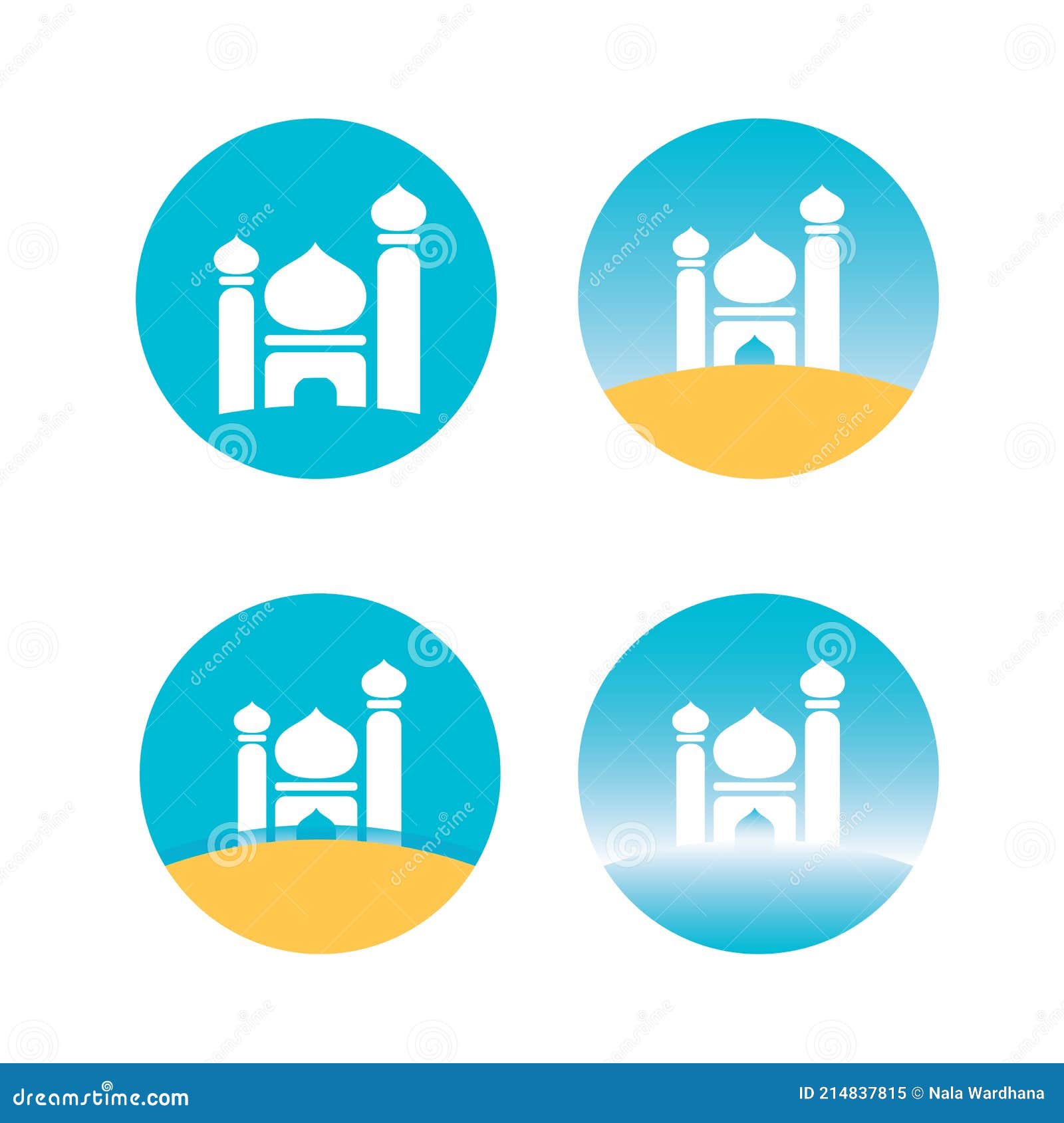Mix Icon For The, Mosque And Architecture Vector Illustration ...