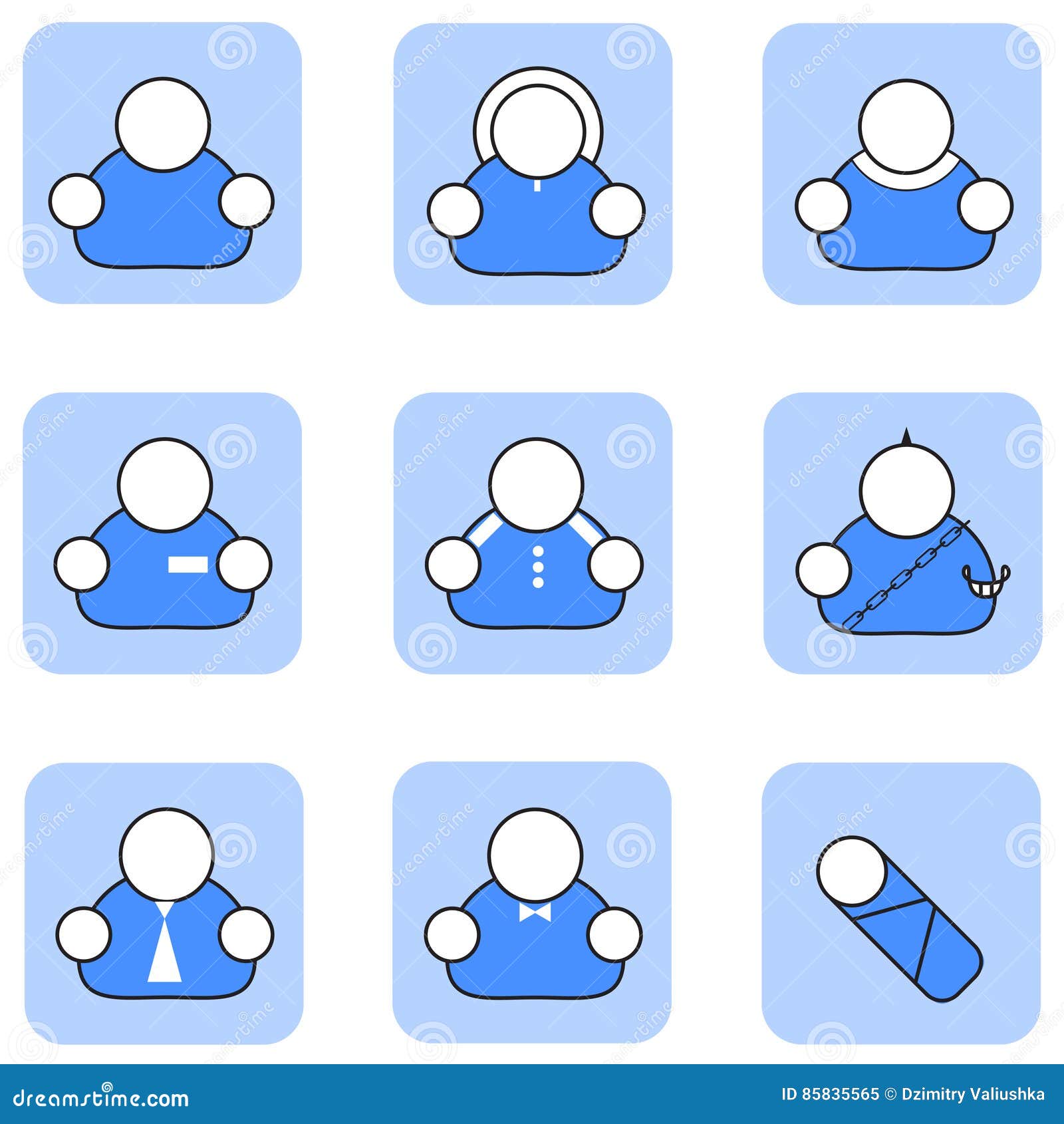Set Icon of People for Social Network Stock Vector - Illustration of ...