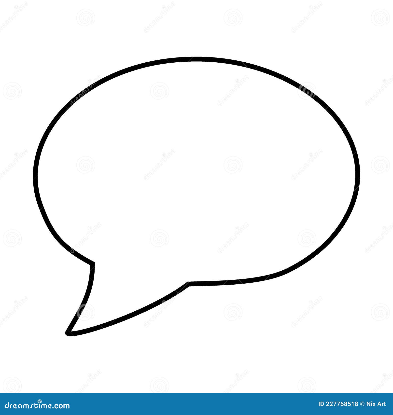 Set Icon Single Message Bubble - Line Style Stock Vector - Illustration ...