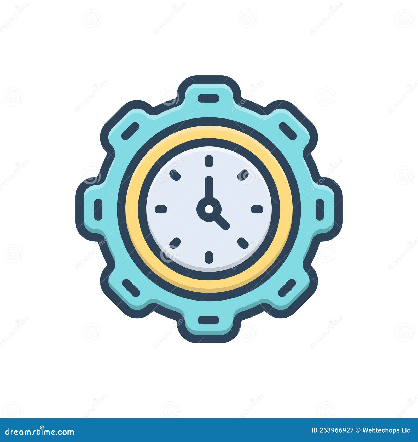 Color Illustration Icon for Set, Stopwatch and Time Stock Illustration ...
