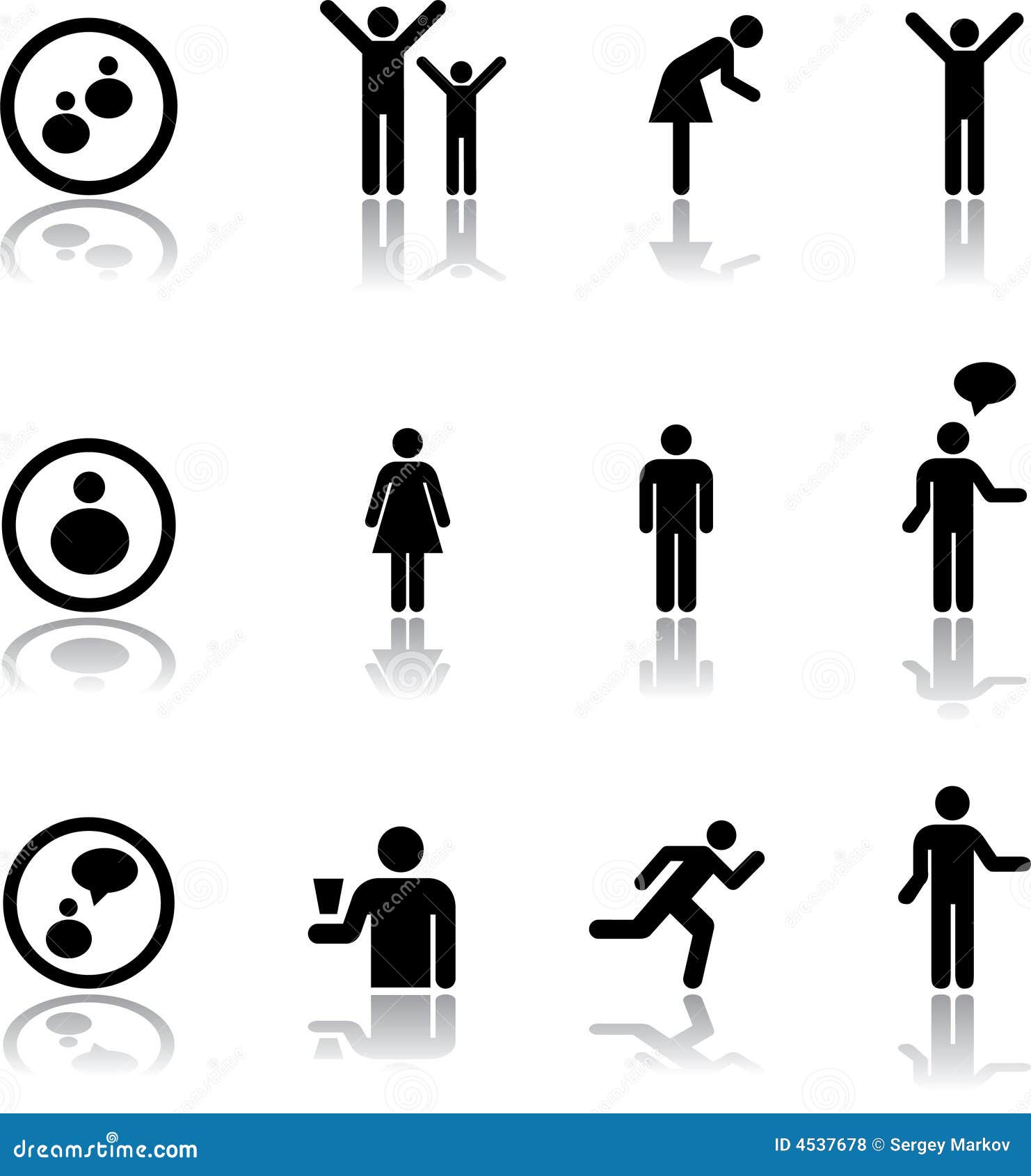 Set icons - 7. People stock vector. Illustration of keypad - 4537678