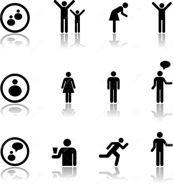 Set icons - 7. People stock vector. Illustration of keypad - 4537678