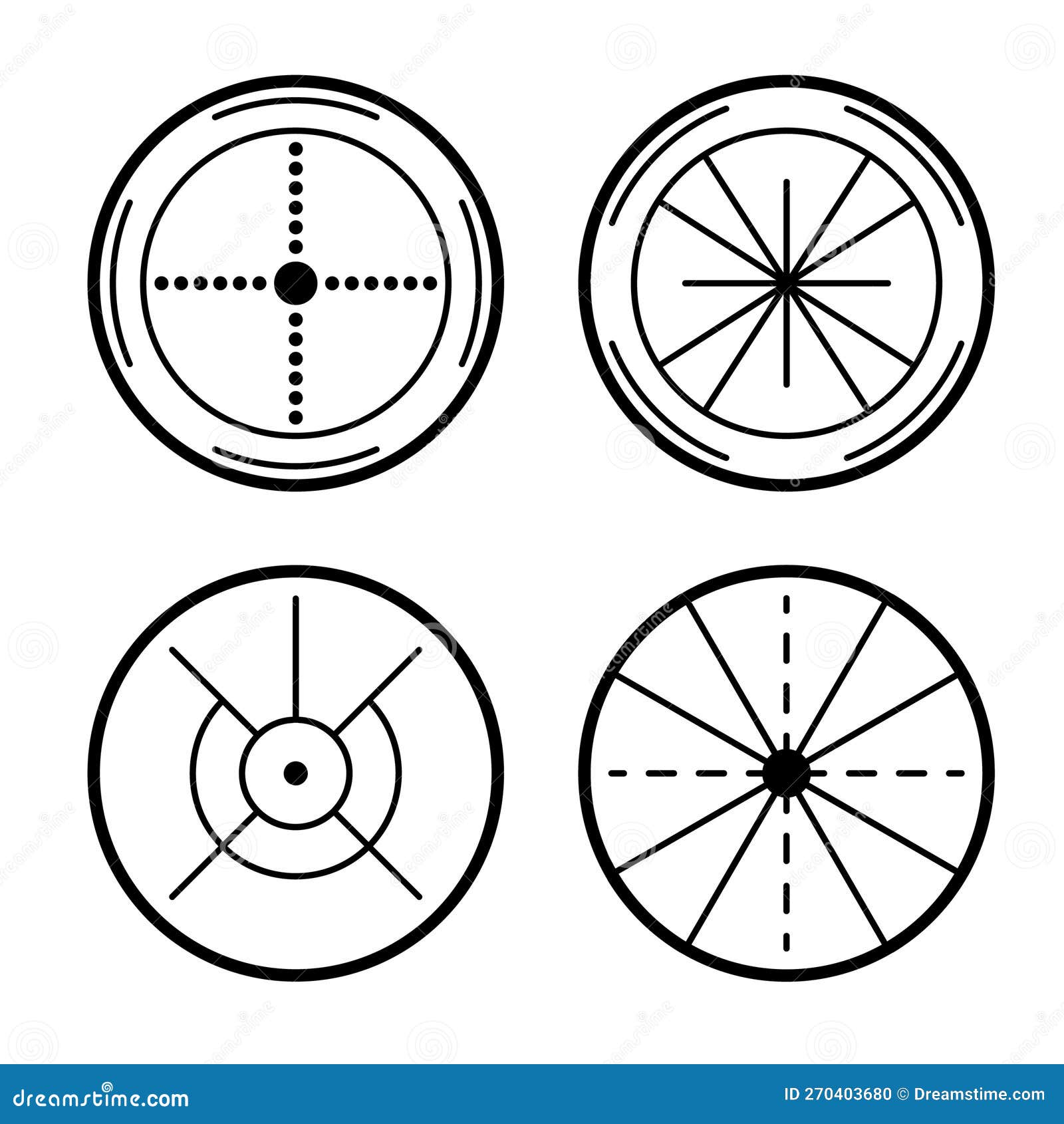 Set of Icons Aim Target, Targeting, Aiming, Goal Stock Vector ...