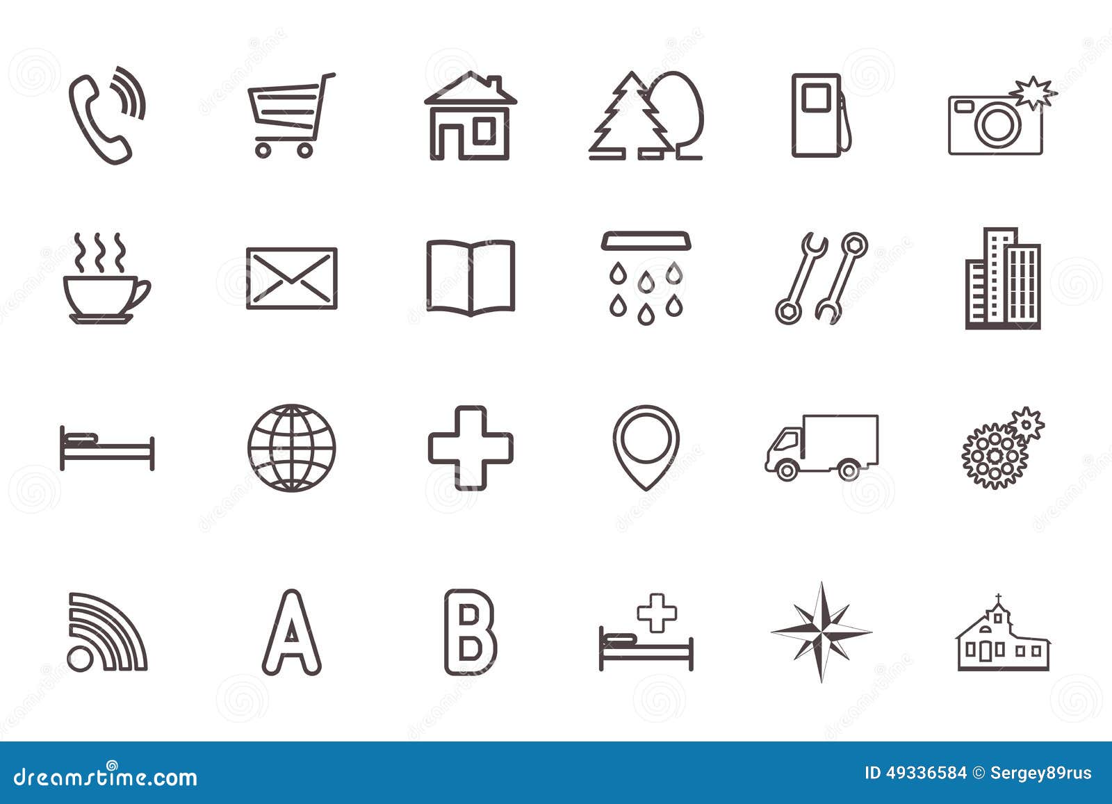 Set of icons for the card. stock vector. Illustration of shop - 49336584