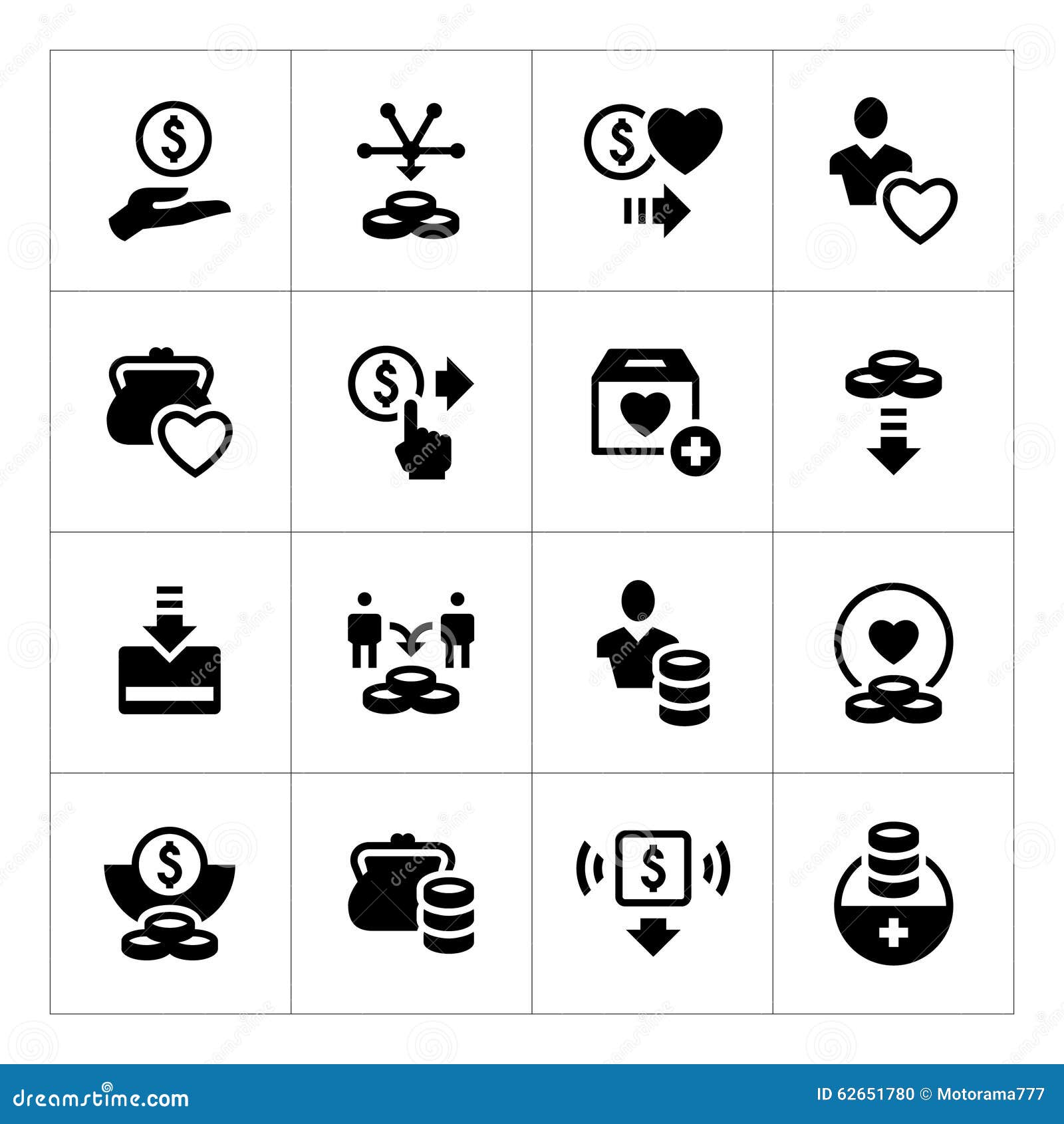 Set Icons of Charity and Donate Stock Vector - Illustration of ...