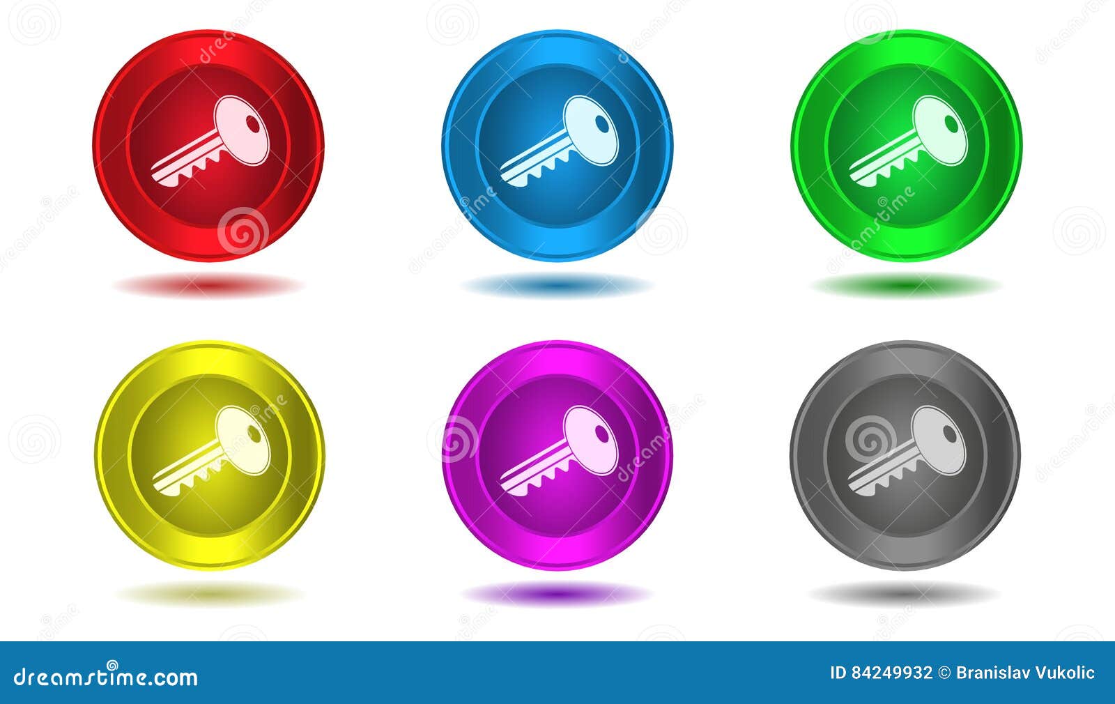 Set of Icons in Color,illustration,key Stock Illustration ...