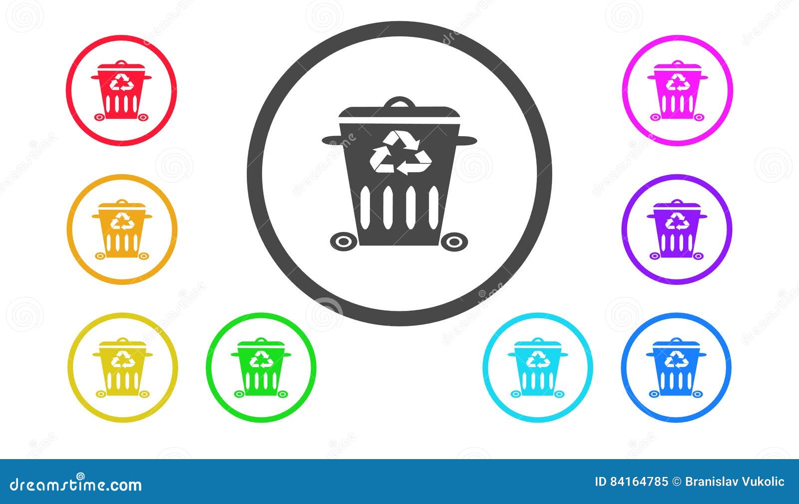 Set of Icons in Color,illustration,trash Can Stock Illustration ...