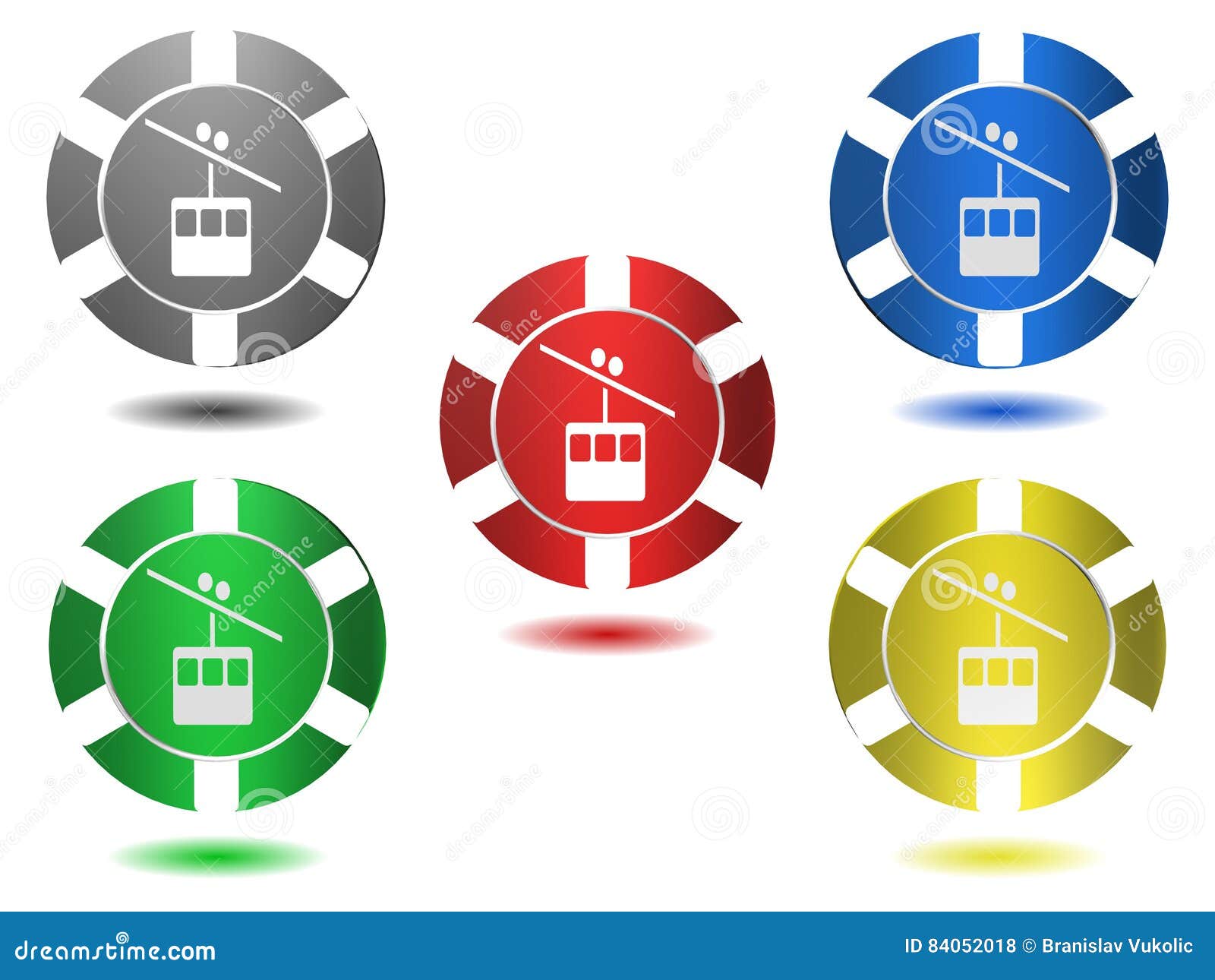 Set of Icons in Color,lift, Illustration Stock Illustration ...