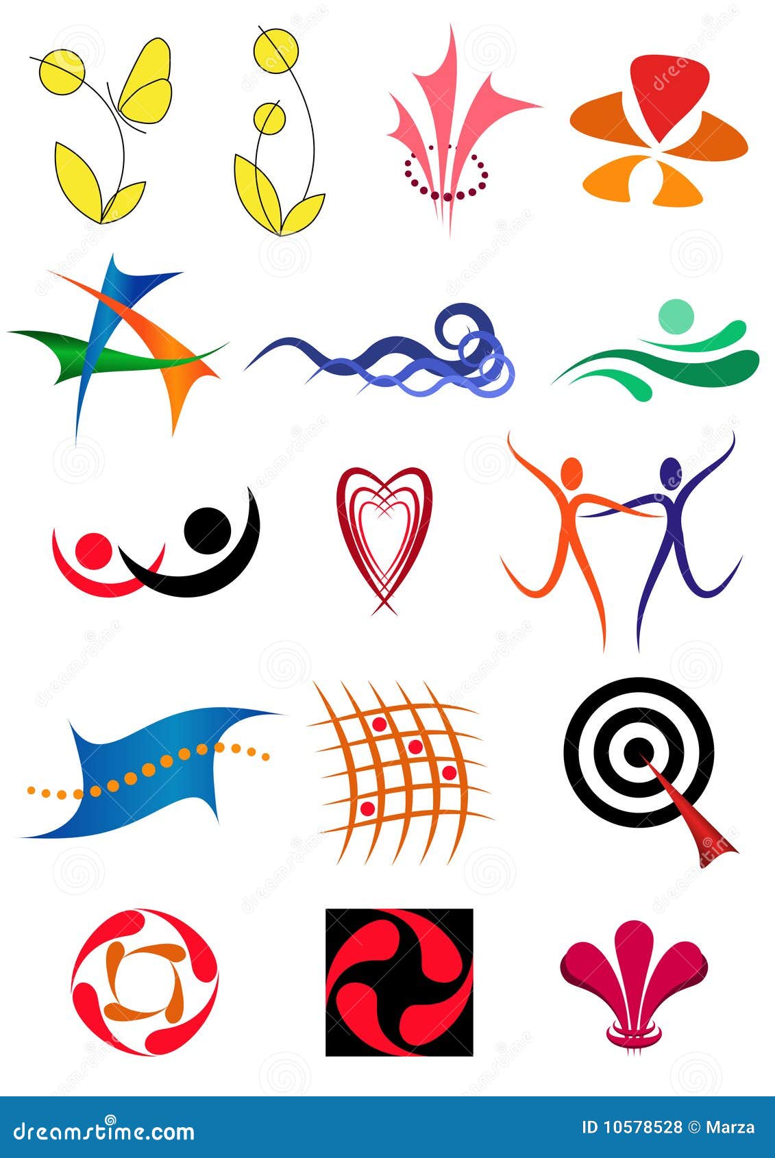 Set of Icons and Design Elements Stock Vector - Illustration of layout ...