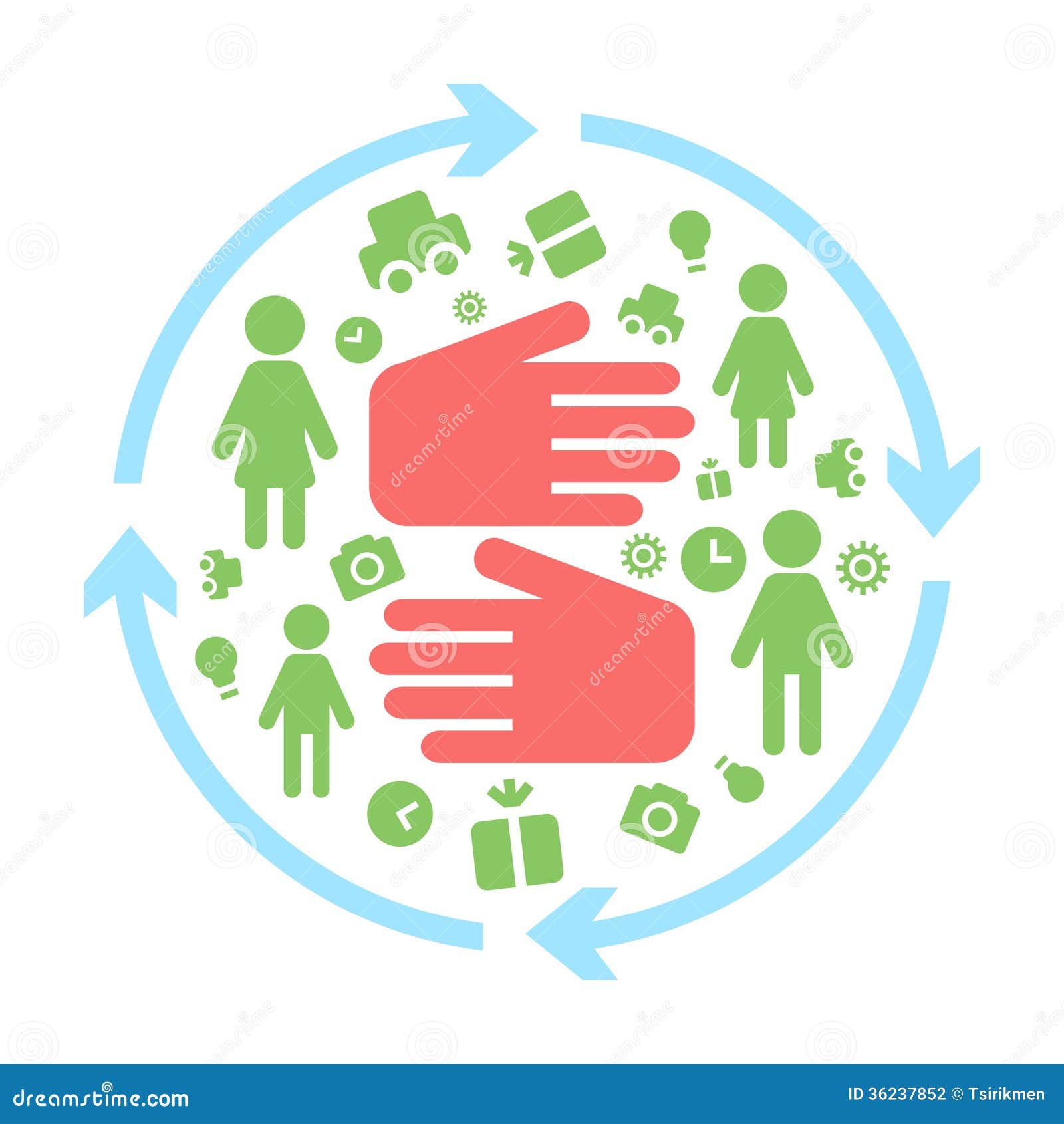 Set of Icons Exchange of Things Stock Vector - Illustration of ...