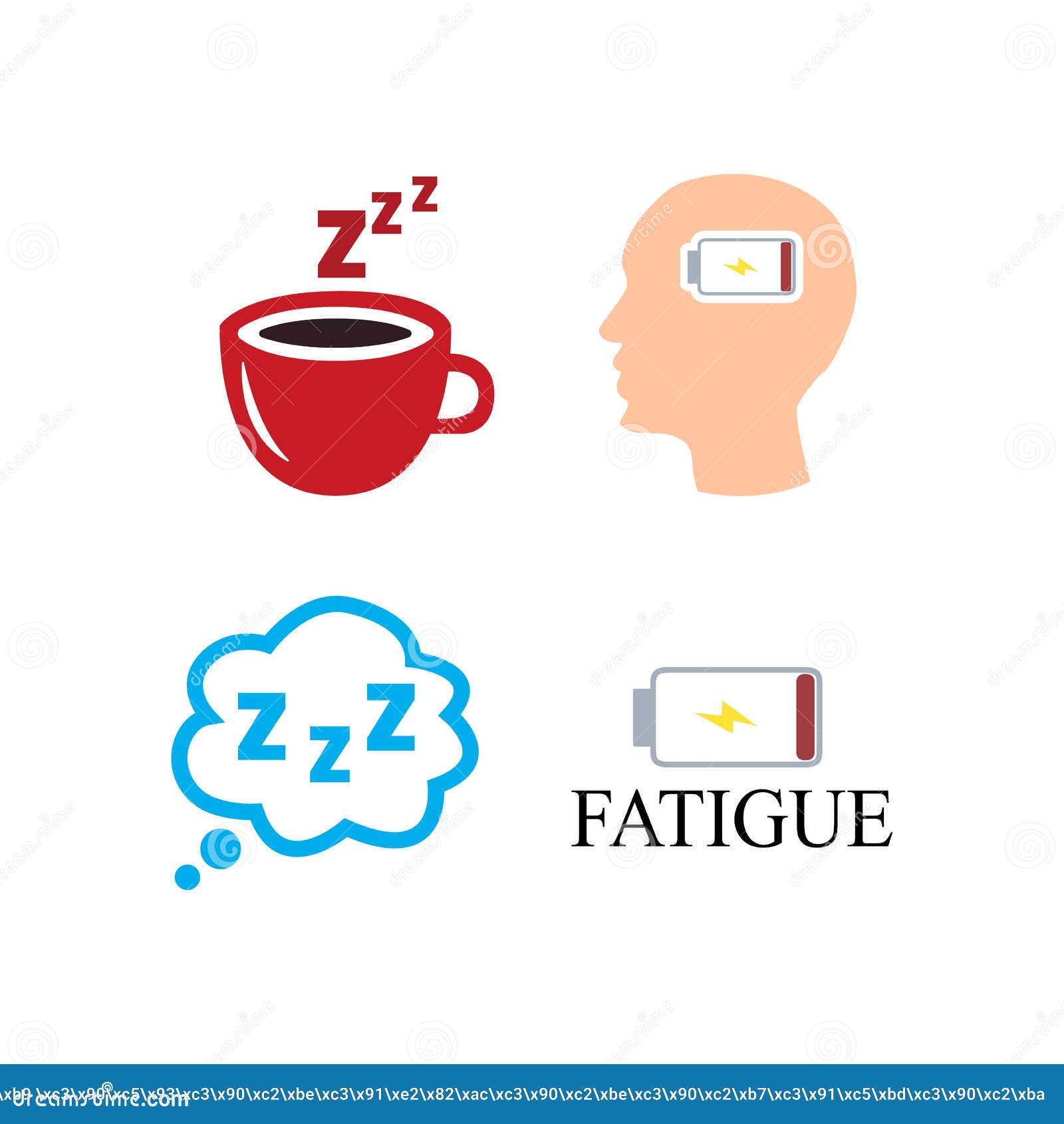 Fatigue Vector Icon On Transparent Background, Linear F | CartoonDealer ...