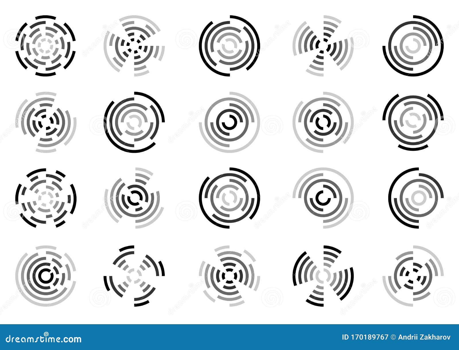 Set of Icons of Fireworks and Explosions of a Circular Shape Using ...