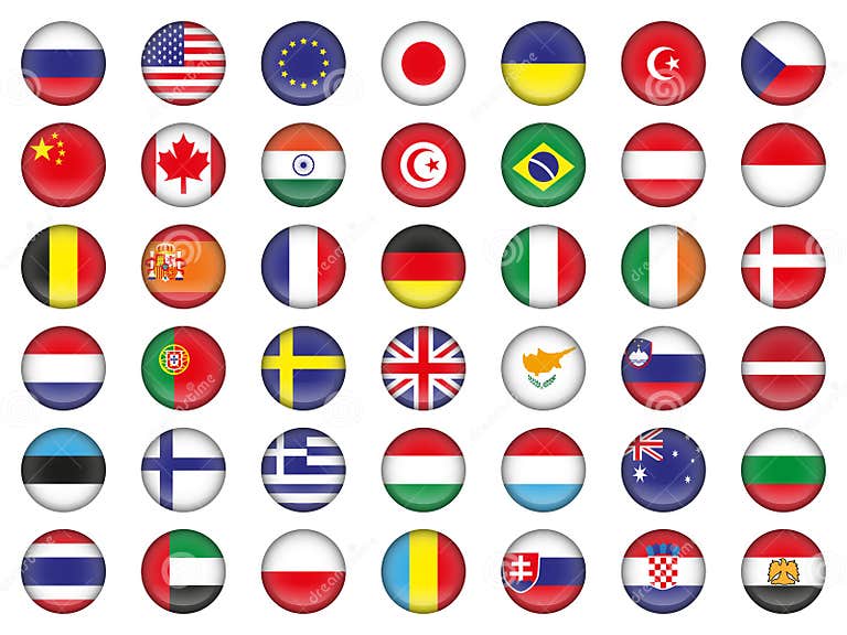 Set icons of flags stock vector. Illustration of countries - 73650969