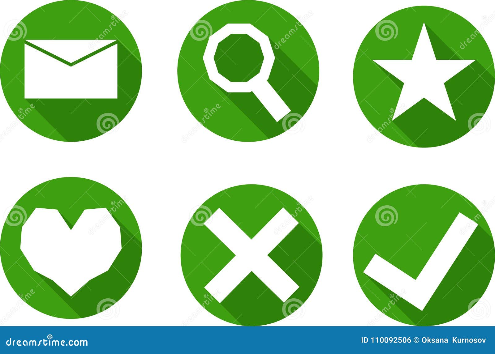 Set of Icons in a Green Circle, Vector Stock Vector - Illustration of ...