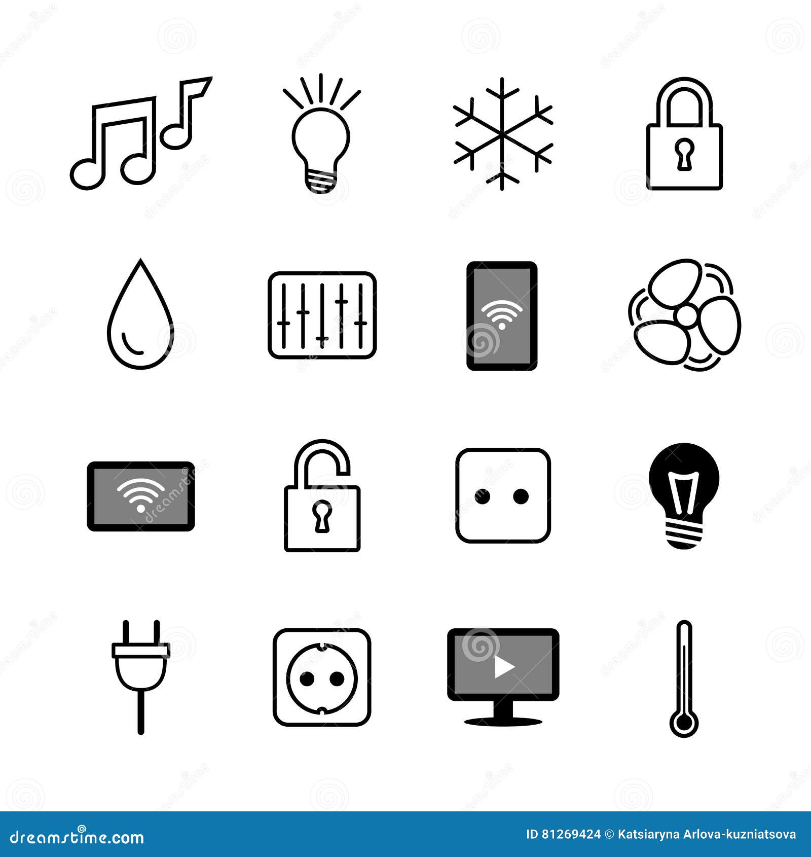 Set of Icons. Internet of Things. Smart House.Smart Home Stock Vector ...