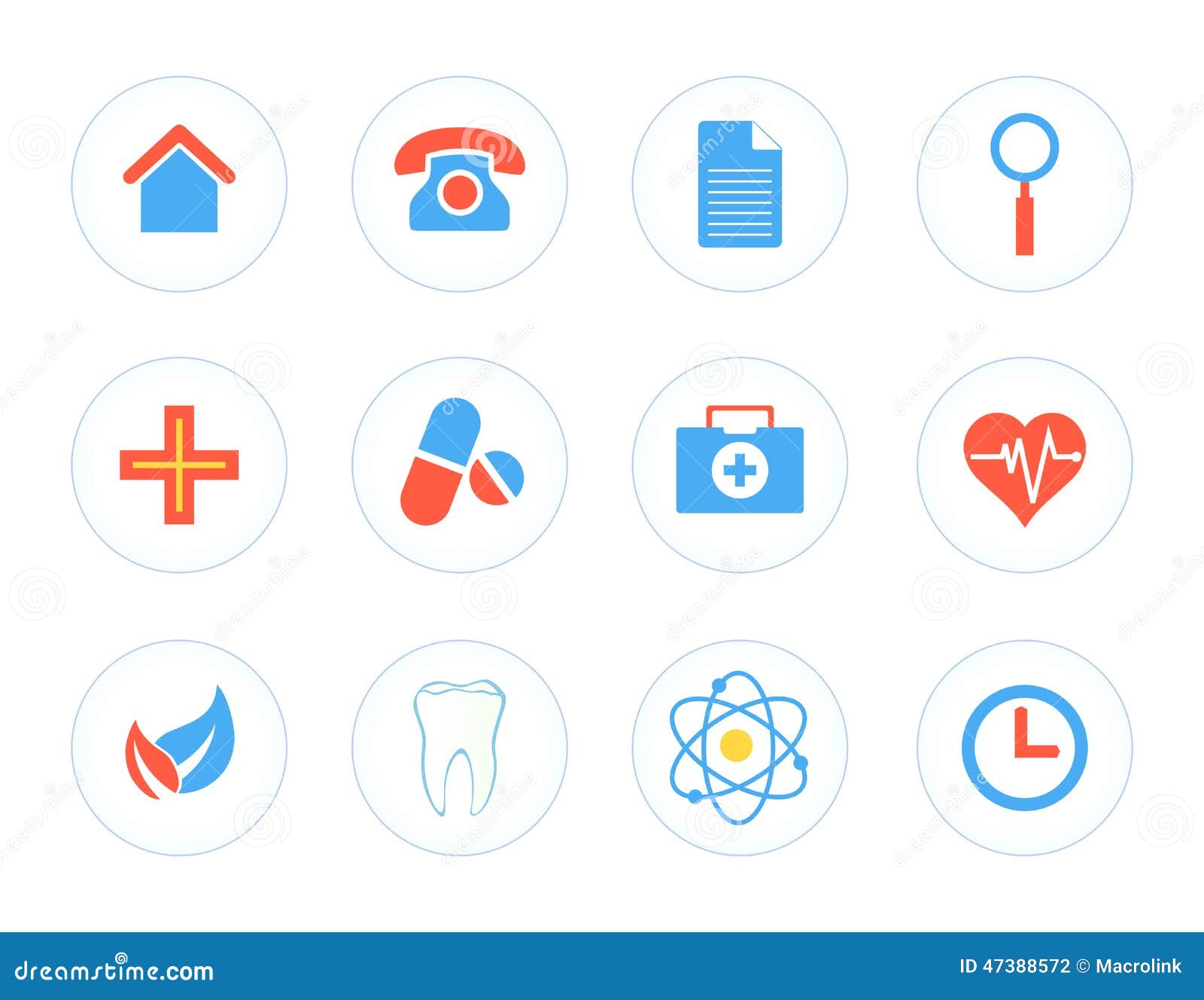 Set of Icons for Medical Centre Stock Vector - Illustration of cross ...