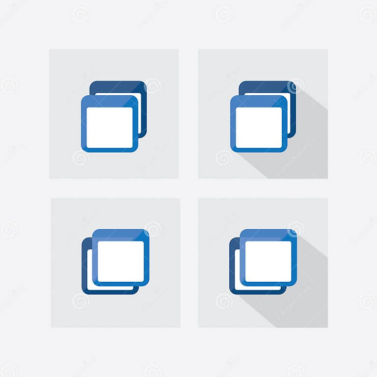 Set of Icons of Minimized Windows Stock Vector - Illustration of page ...