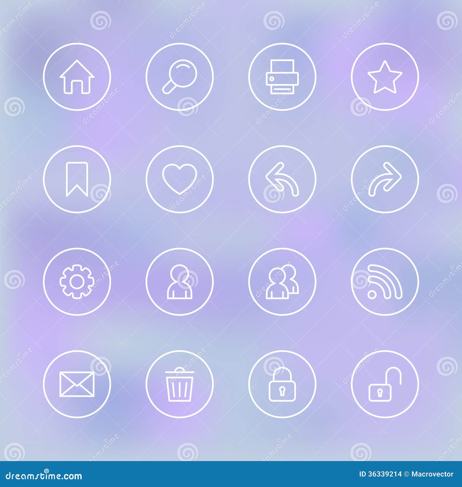 Set of Icons for Mobile App UI, Transparent Clear Stock Vector ...