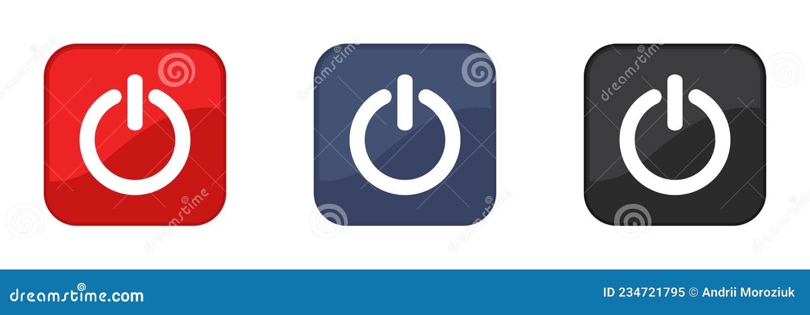Set of Icons. on-off Icon. Web Design Stock Illustration - Illustration ...