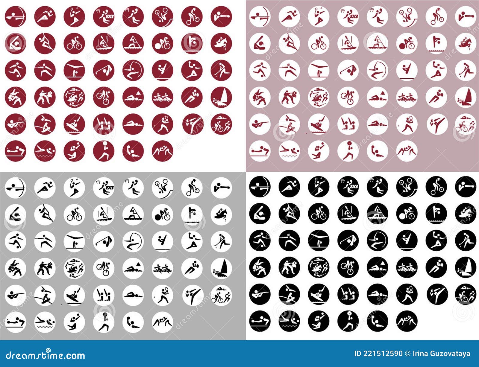 A Set of Icons for Olympic Sports. Tokyo 2020 Olympics. Isolated ...
