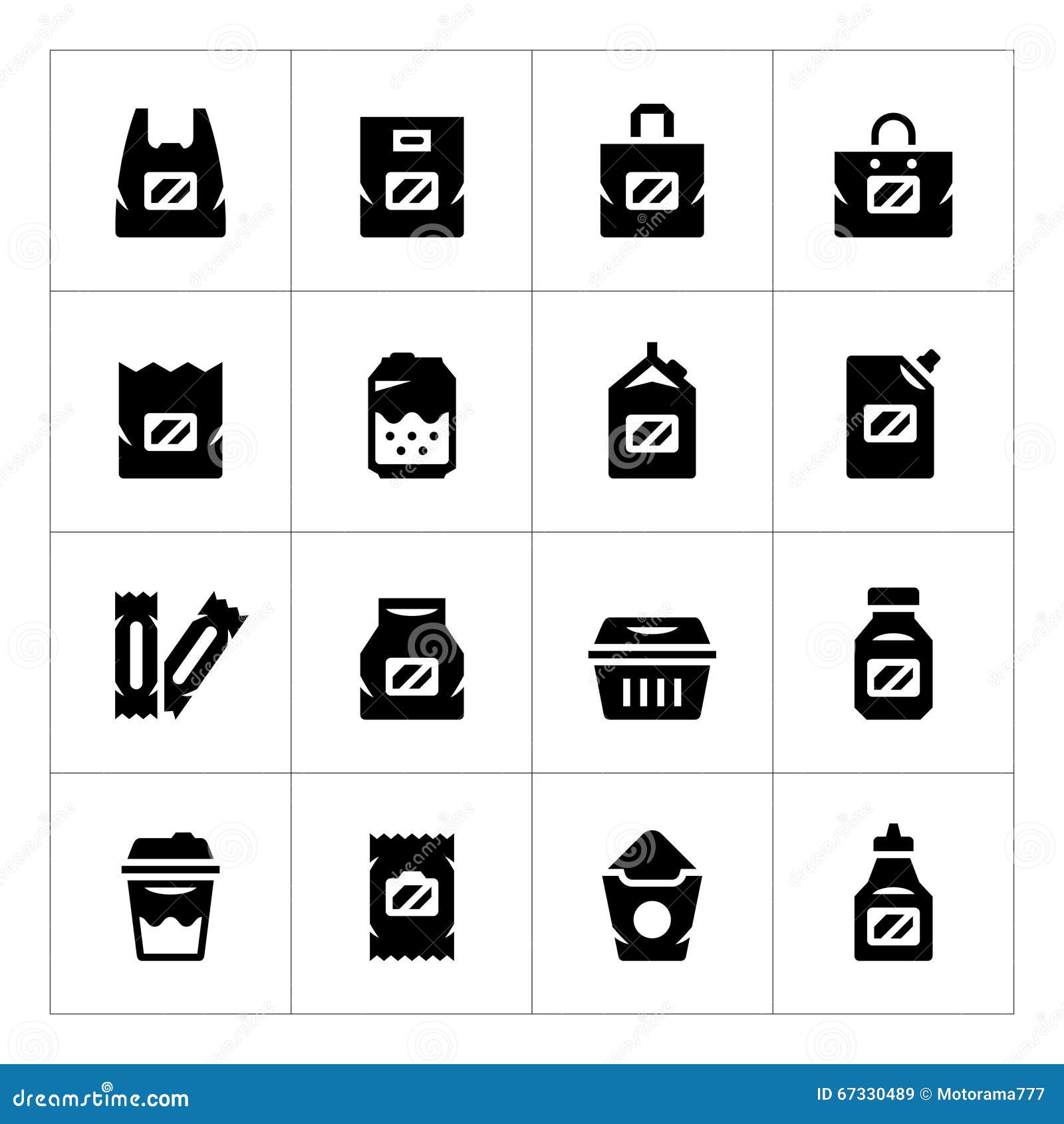 Set icons of package stock vector. Illustration of pack - 67330489