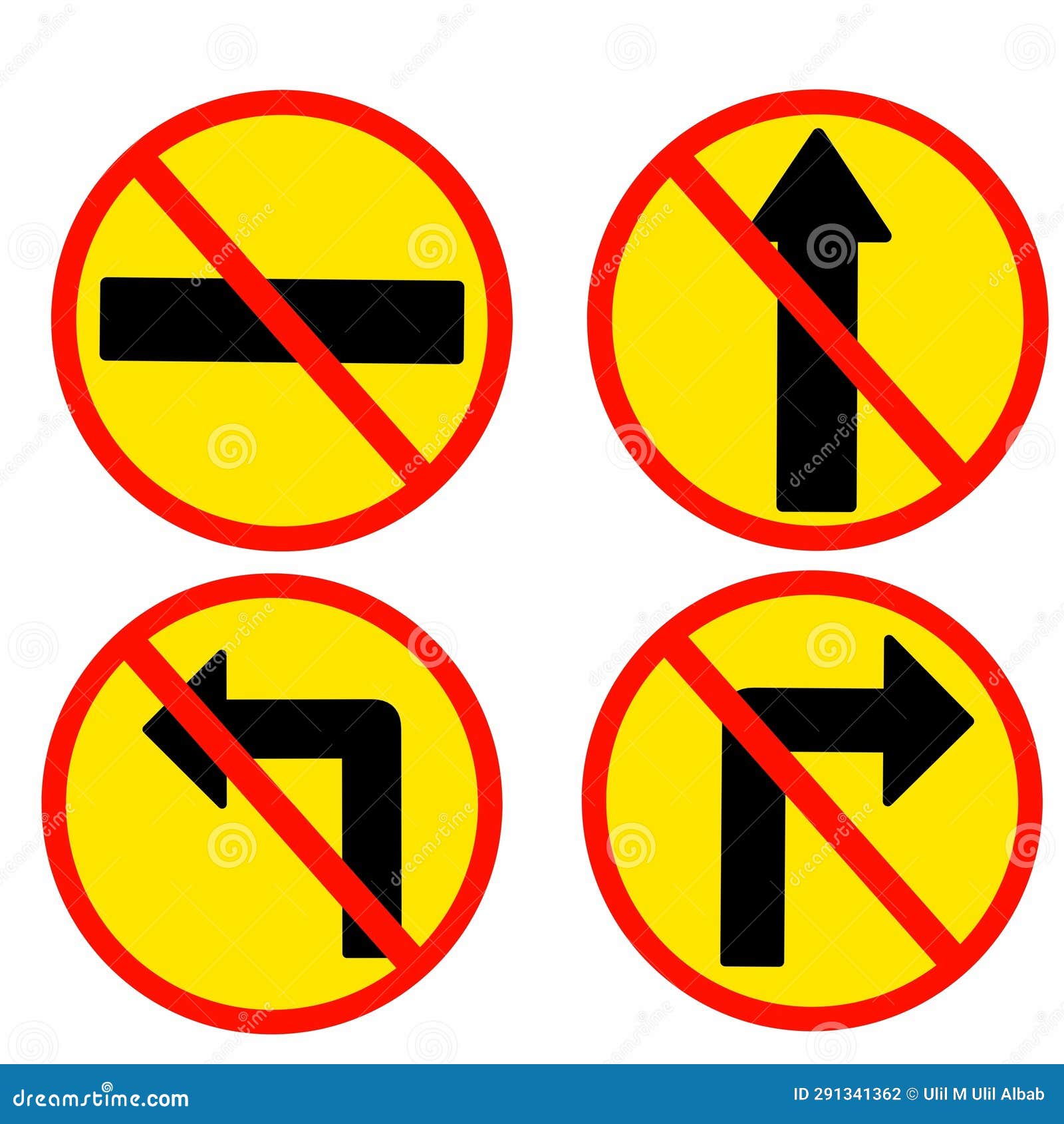 Set of Icons Prohibited from Entering Stock Vector - Illustration of ...