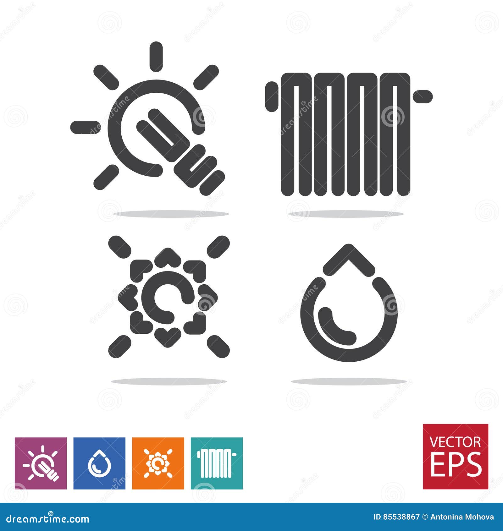 A Set of Icons for Public Services Stock Vector - Illustration of ...