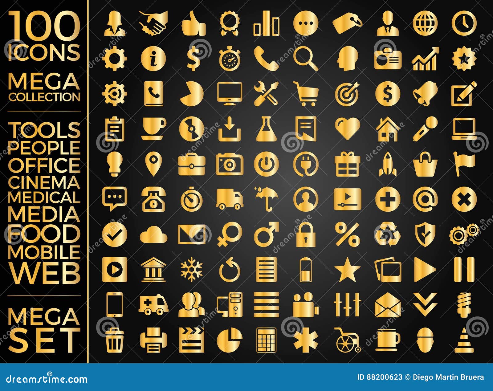 Set of Icons, Quality Icon Collection Vector Design Stock Vector ...