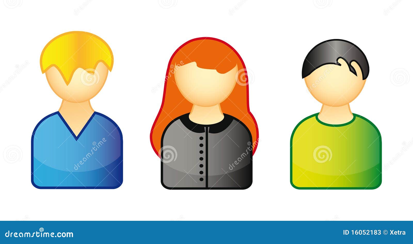 Set of Icons Representing People Stock Vector - Illustration of ...