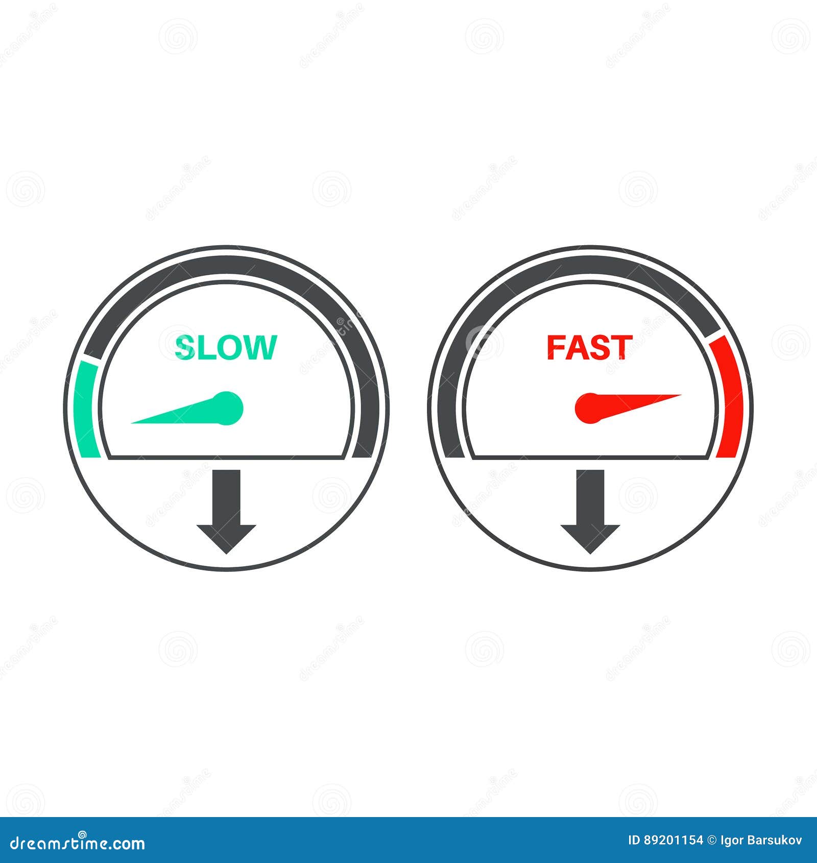 Set of Icons of a Speedometer Stock Vector - Illustration of connection ...