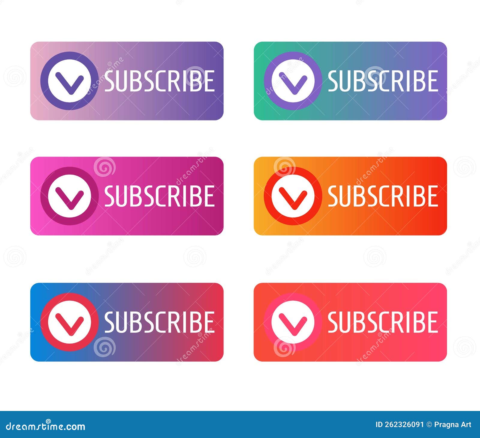 Set Icons, Stickers, Buttons with Text Subscribe and Check Button in ...
