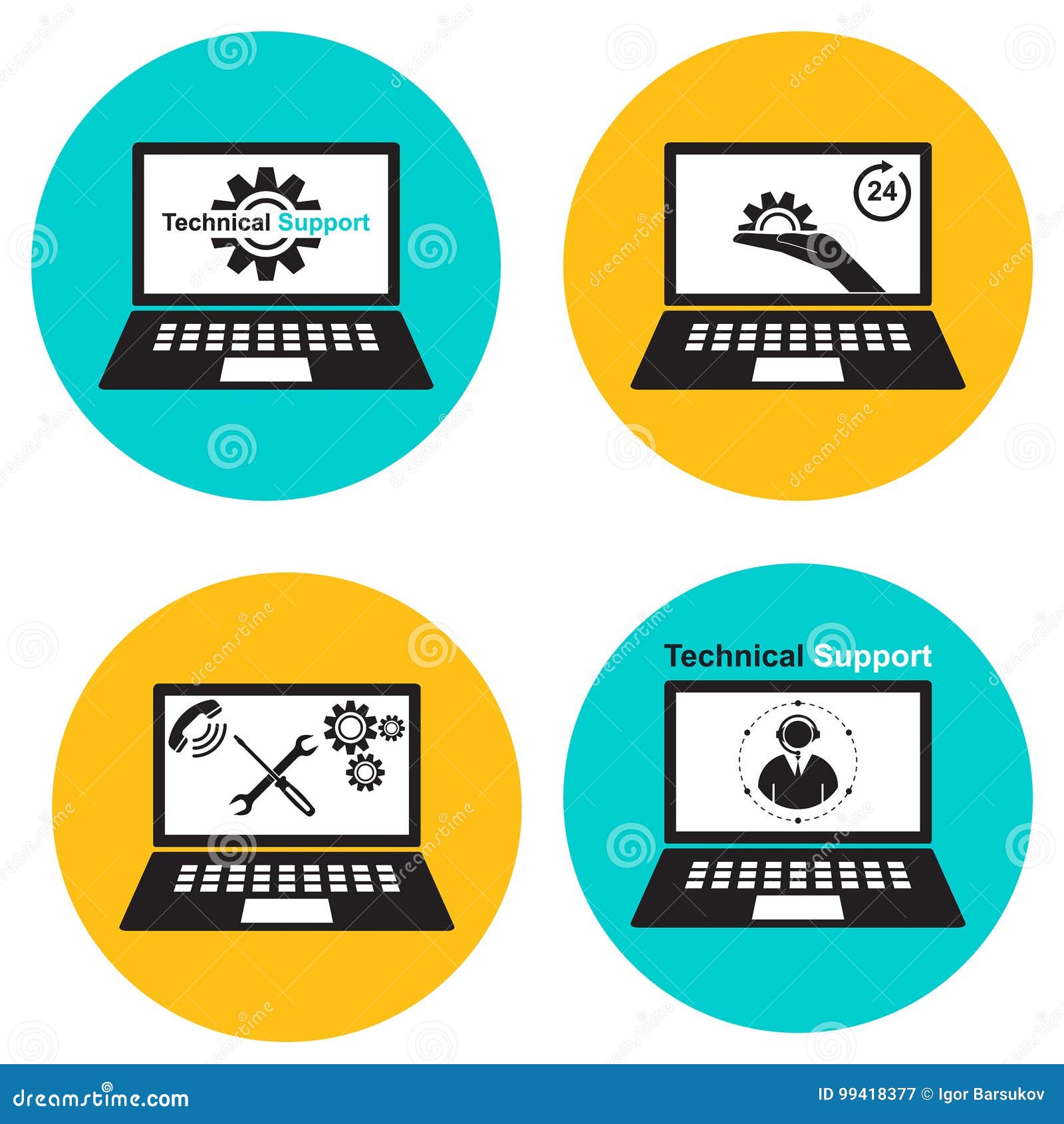 A set of icons stock vector. Illustration of contact - 99418377